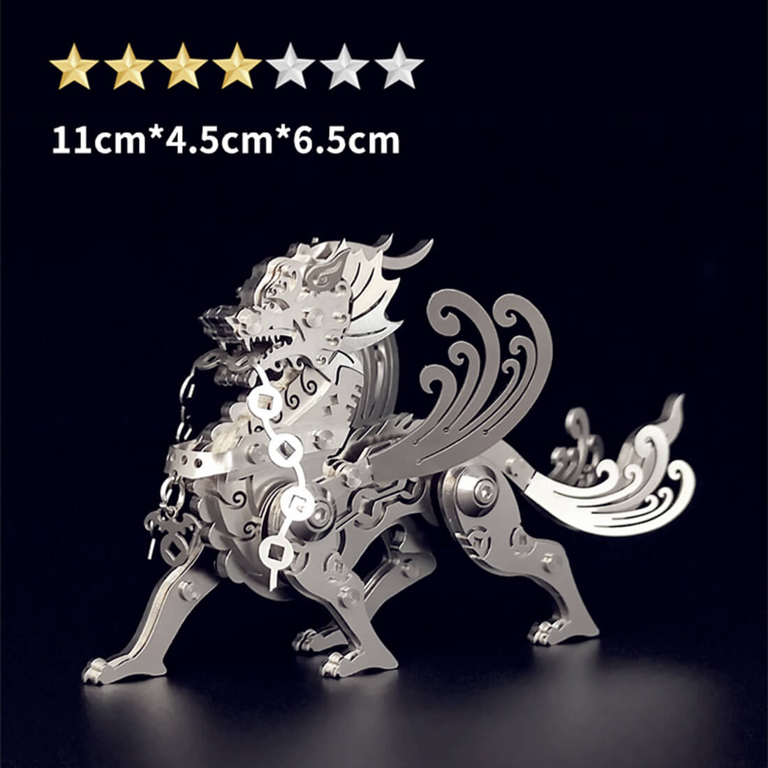 49PCS DIY Big Pixiu Mini 3D Metal Puzzle Model Assembly Kit Toys