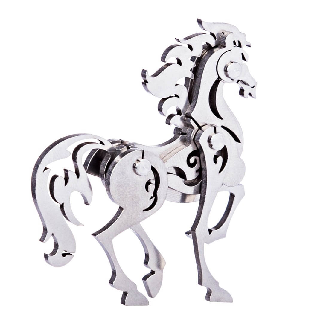 4PCS Griffin Wild Wolf Cattle Horse DIY 3D Stainless Steel Metal Puzzl