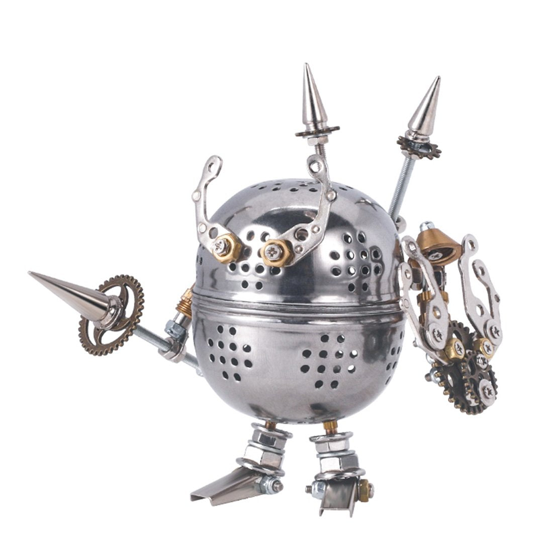 4pcs Set 3D Assembly Mini Mecha Soldier Figure DIY Metal Mechanical Pu