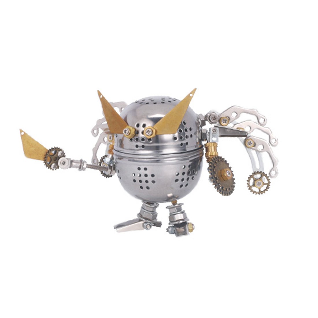 4pcs Set 3D Assembly Mini Mecha Soldier Figure DIY Metal Mechanical Pu