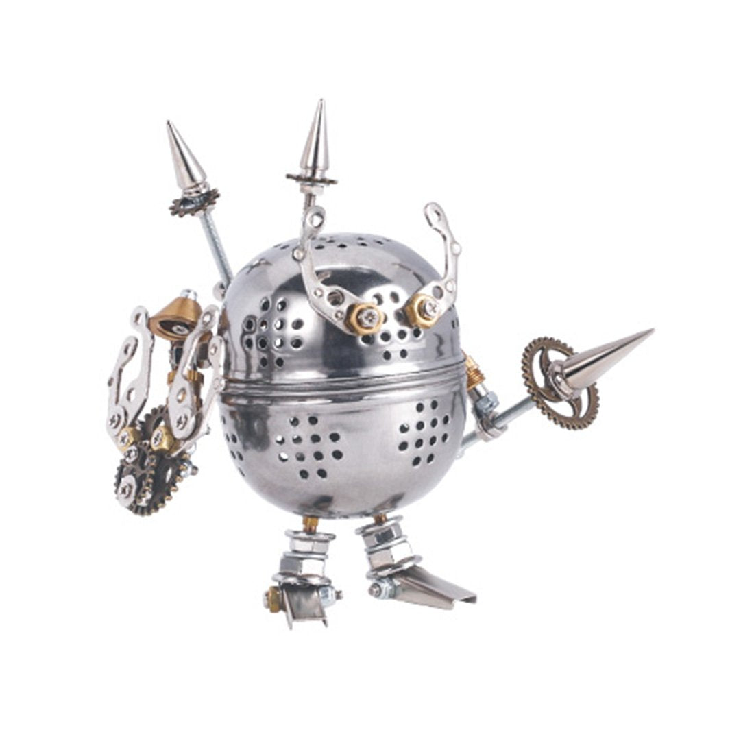 4pcs Set 3D Assembly Mini Mecha Soldier Figure DIY Metal Mechanical Pu