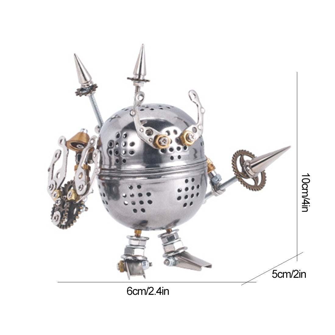 4pcs Set 3D Assembly Mini Mecha Soldier Figure DIY Metal Mechanical Pu