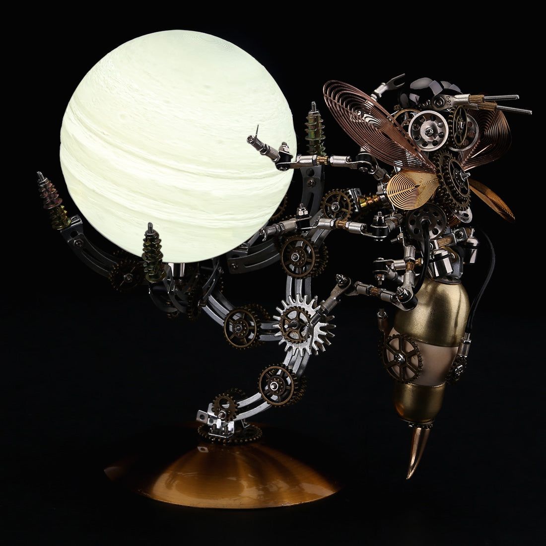 628PCS Steampunk Mechanical Metal Wasp on Glow Jupiter Moon Planet Ser