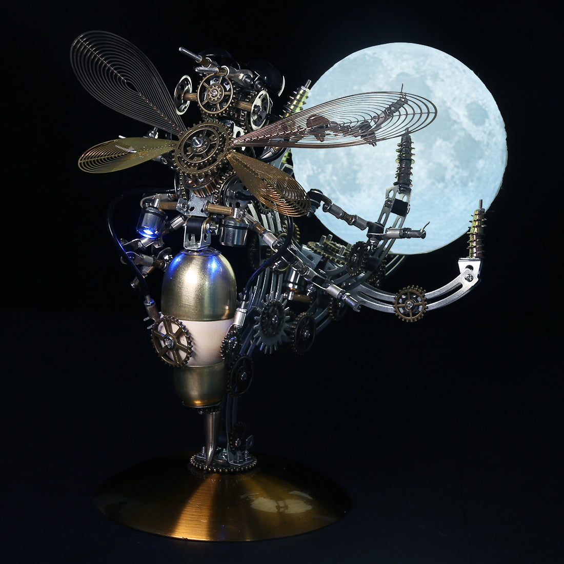 628PCS Steampunk Mechanical Metal Wasp on Glow Jupiter Moon Planet Ser