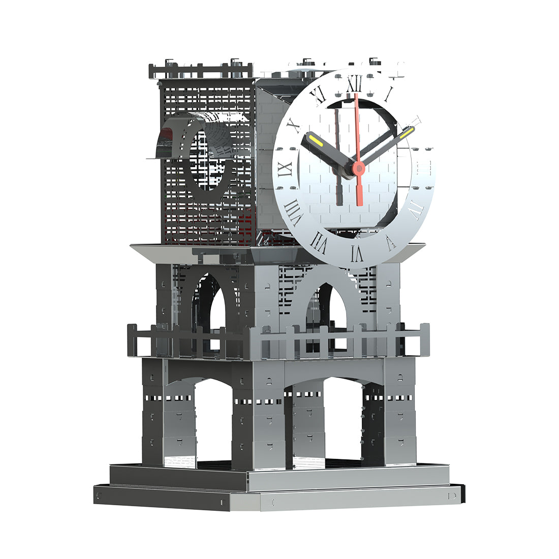 62pcs 3D Metal Clock Tower Kit Time Master