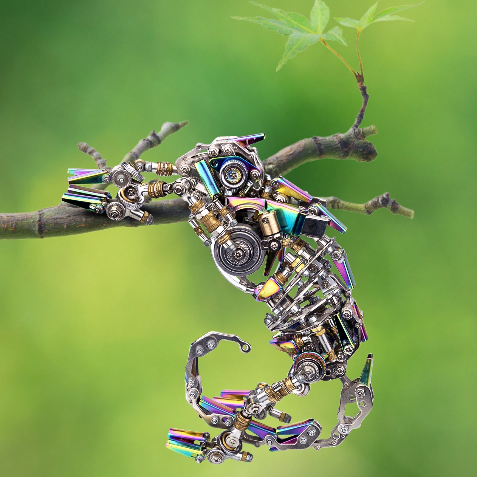745pcs Steampunk Mechanical Mutant Chameleon Metal Lizard Kit Difficul