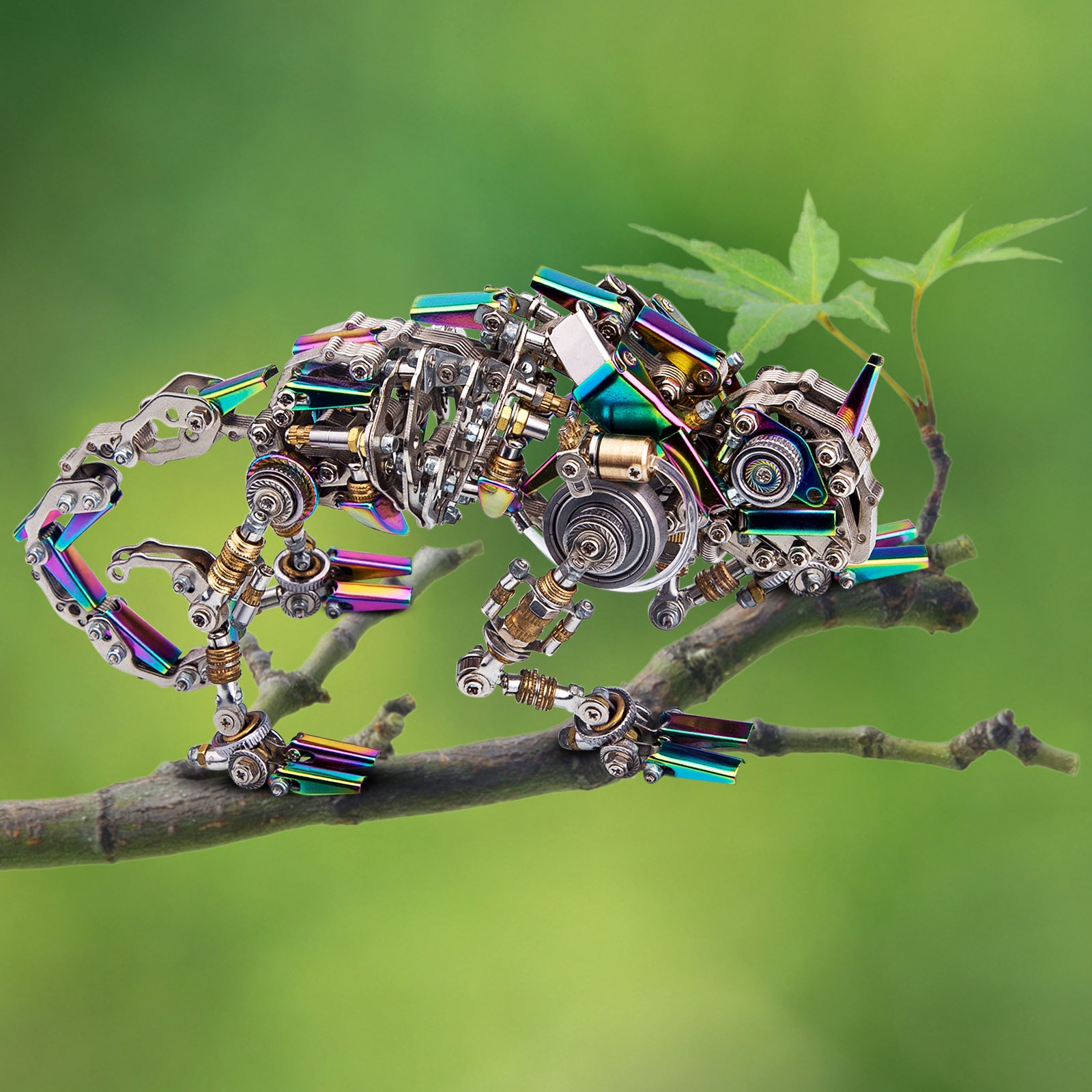 745pcs Steampunk Mechanical Mutant Chameleon Metal Lizard Kit Difficul