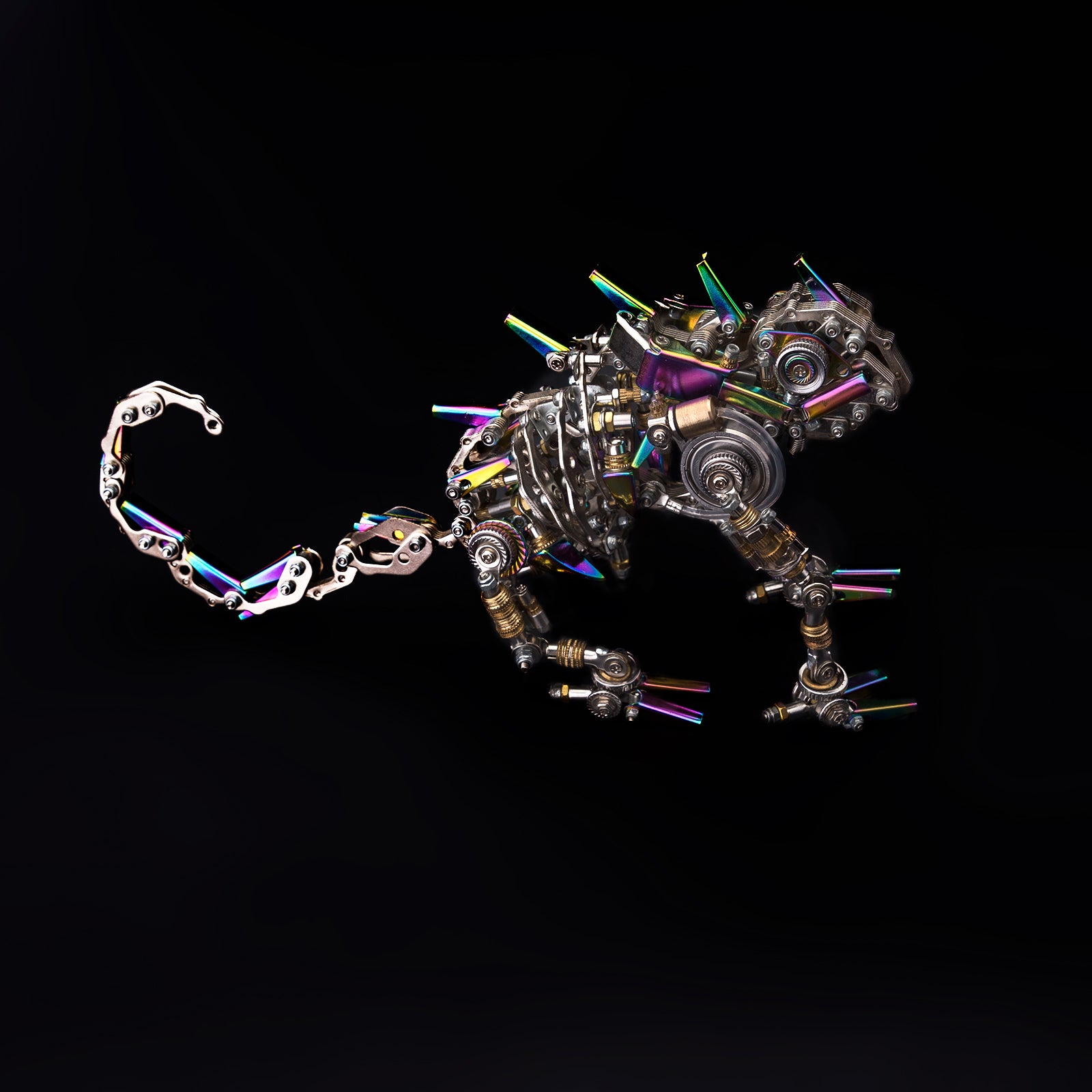 745pcs Steampunk Mechanical Mutant Chameleon Metal Lizard Kit Difficul