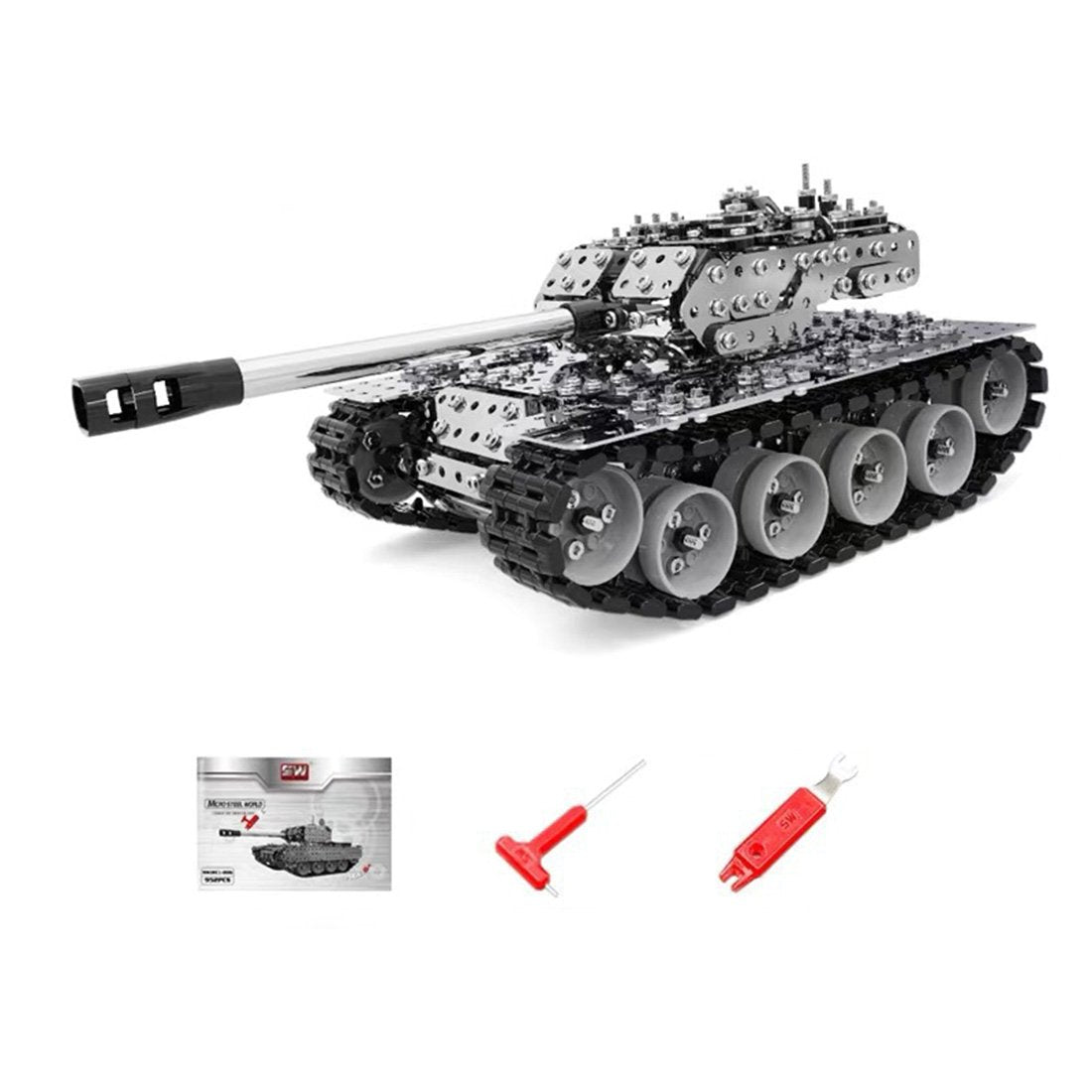 843Pcs 3D Scew Metal Mechanical Military Tank Model Kit Assembly Puzzl