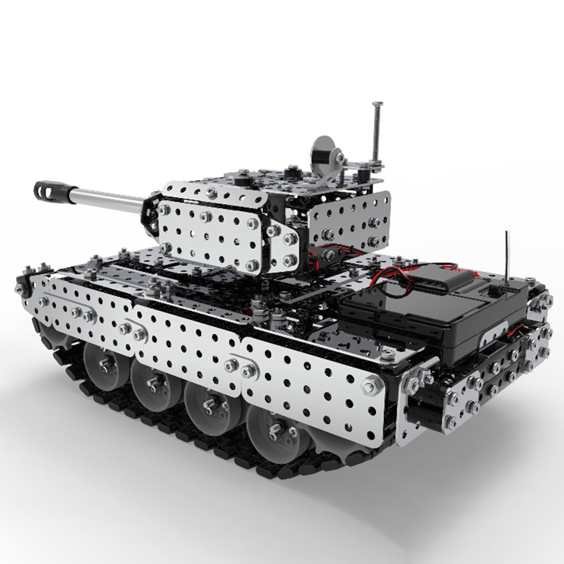 952Pcs DIY 3D Metal Assembly RC Military Tank Kit Model Toy