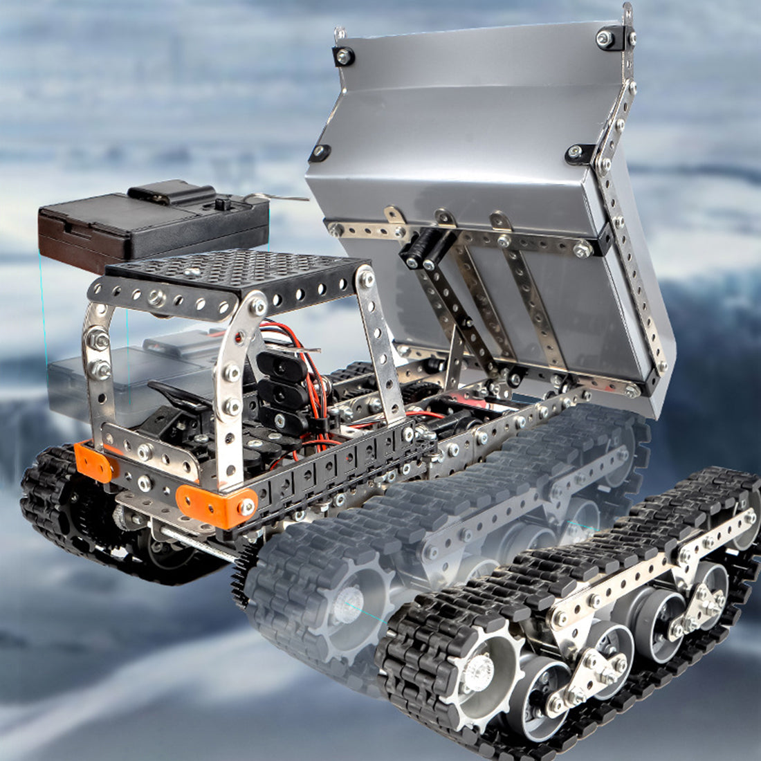 934Pcs 2.4G 9CH RC Dump Truck 3D Metal Model Kits Assembly Toy Difficu