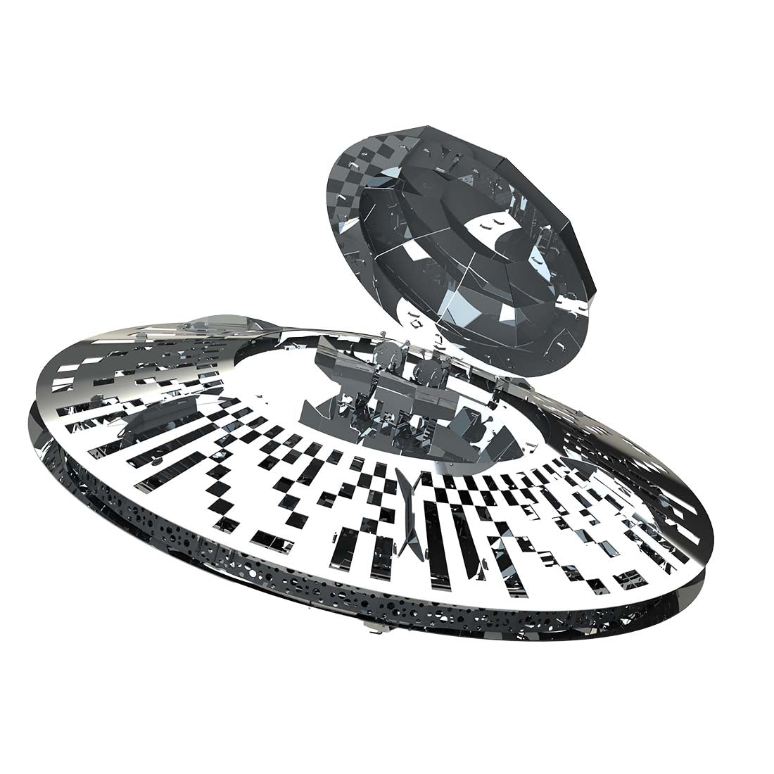 Alien Spaceship Metal Model DIY Assembly Kits