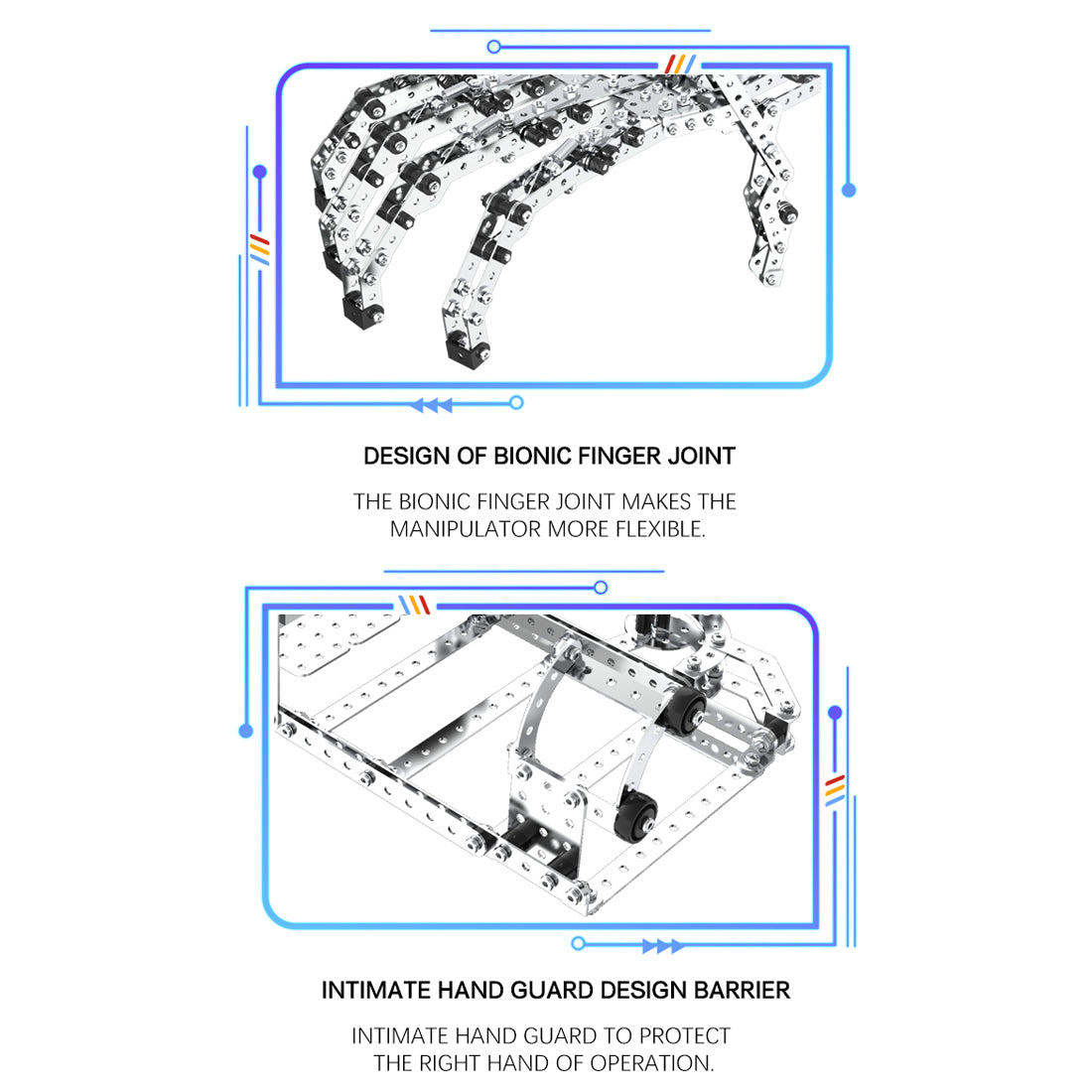 822Pcs Alloy Manipulator Assembly Model DIY Metal Screw Puzzle Kit