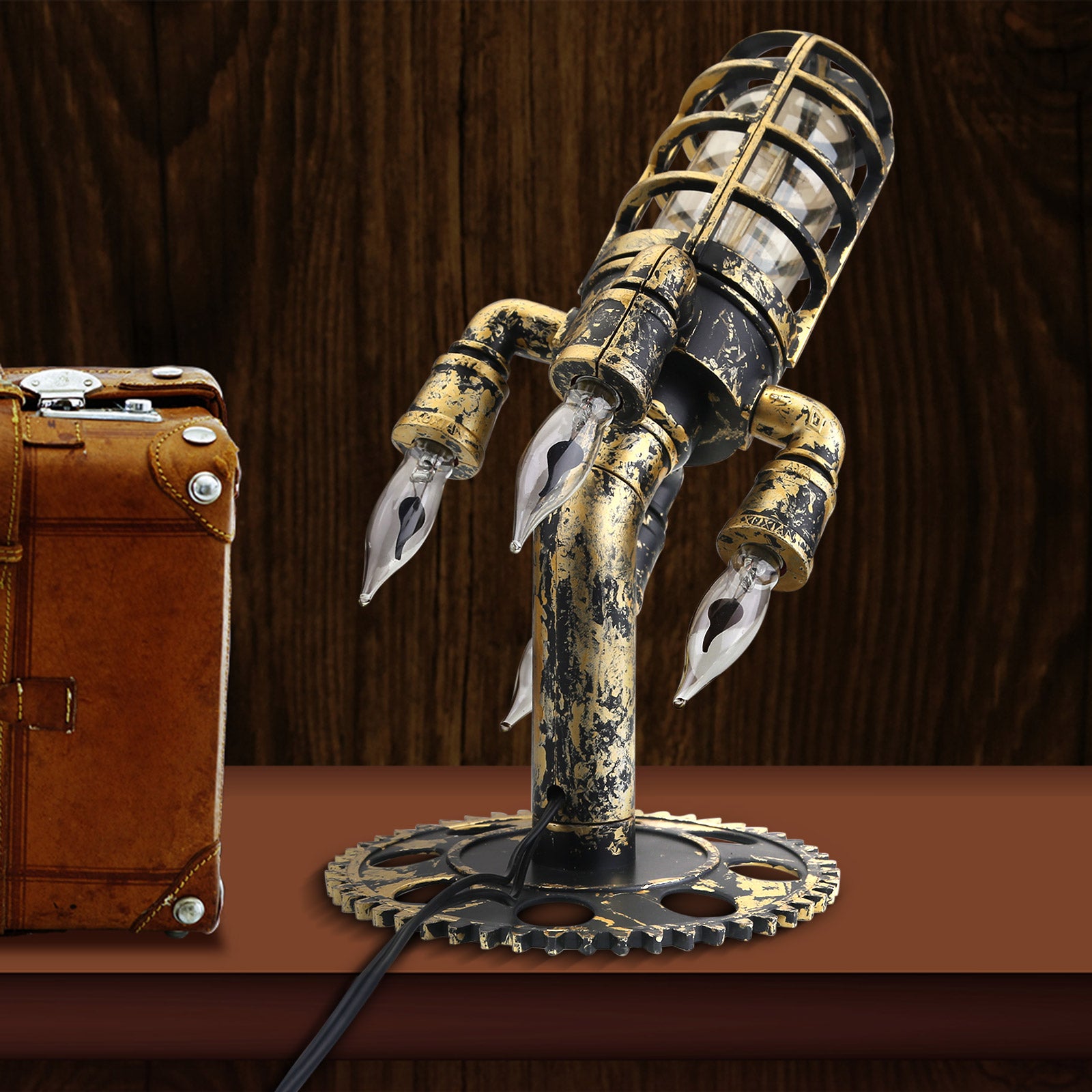 American Industrial Plastic Retro Steam Punk Rocket Lamp