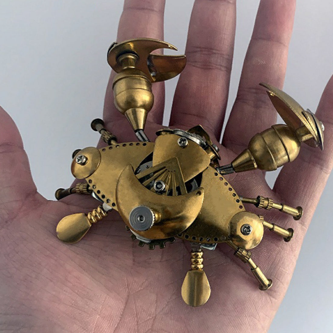 Crab Metal Steampunk Sculpture Model Handmade Assembled Crafts