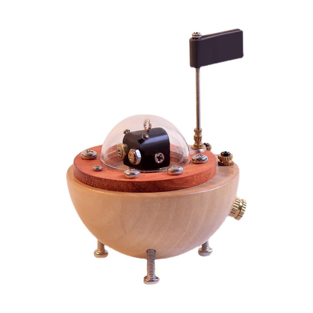 Automata Creative Music Box Cute Flying Pig Wooden Dynamic Musical Box