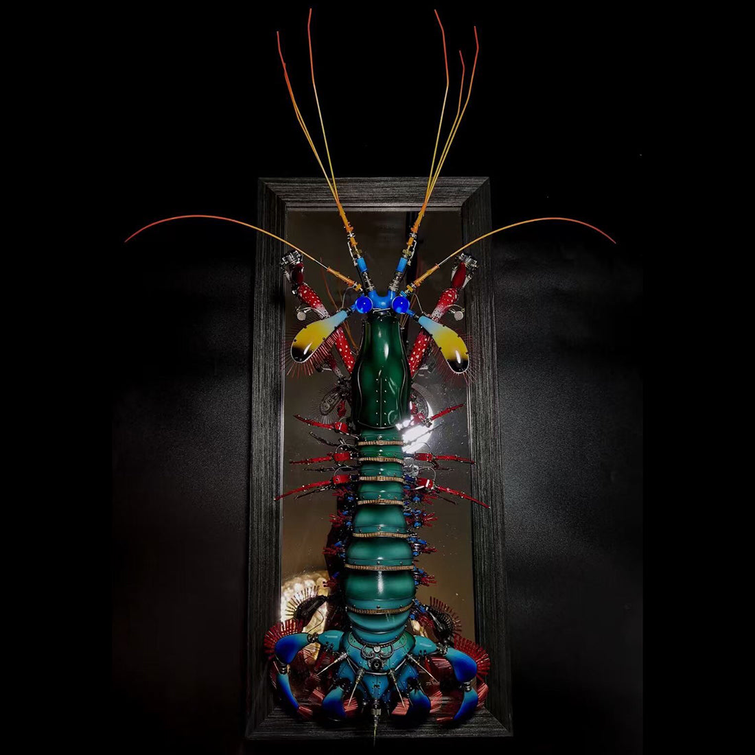 Customized 3D Metal lobster Sculpture Assembly Model Kits Crafts for H