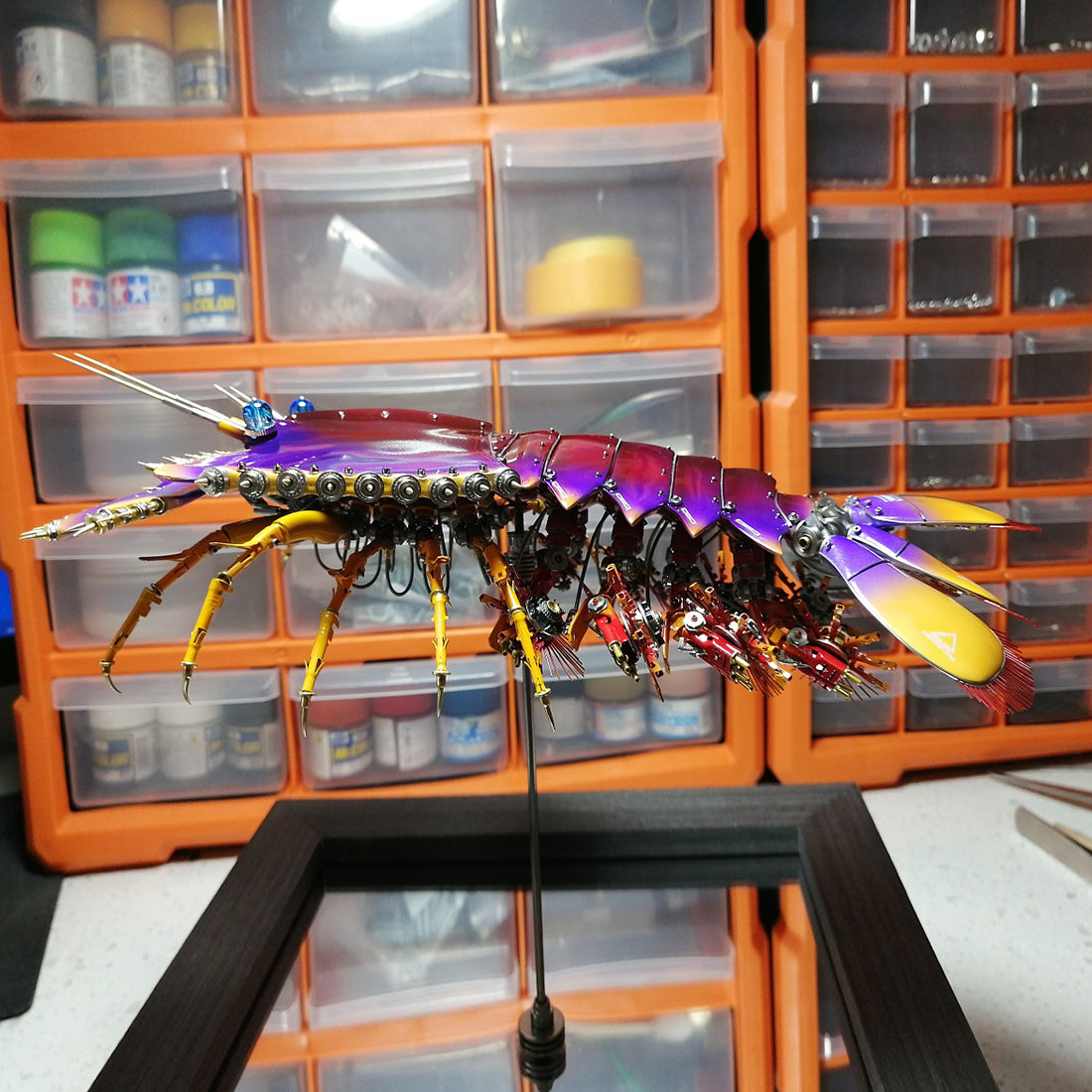 Customized 3D Metal lobster Sculpture Assembly Model Kits Crafts for H