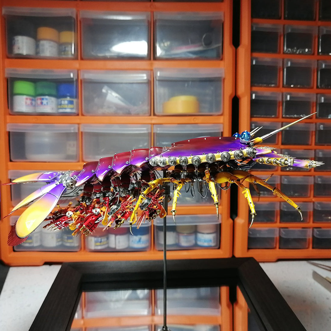 Customized 3D Metal lobster Sculpture Assembly Model Kits Crafts for H