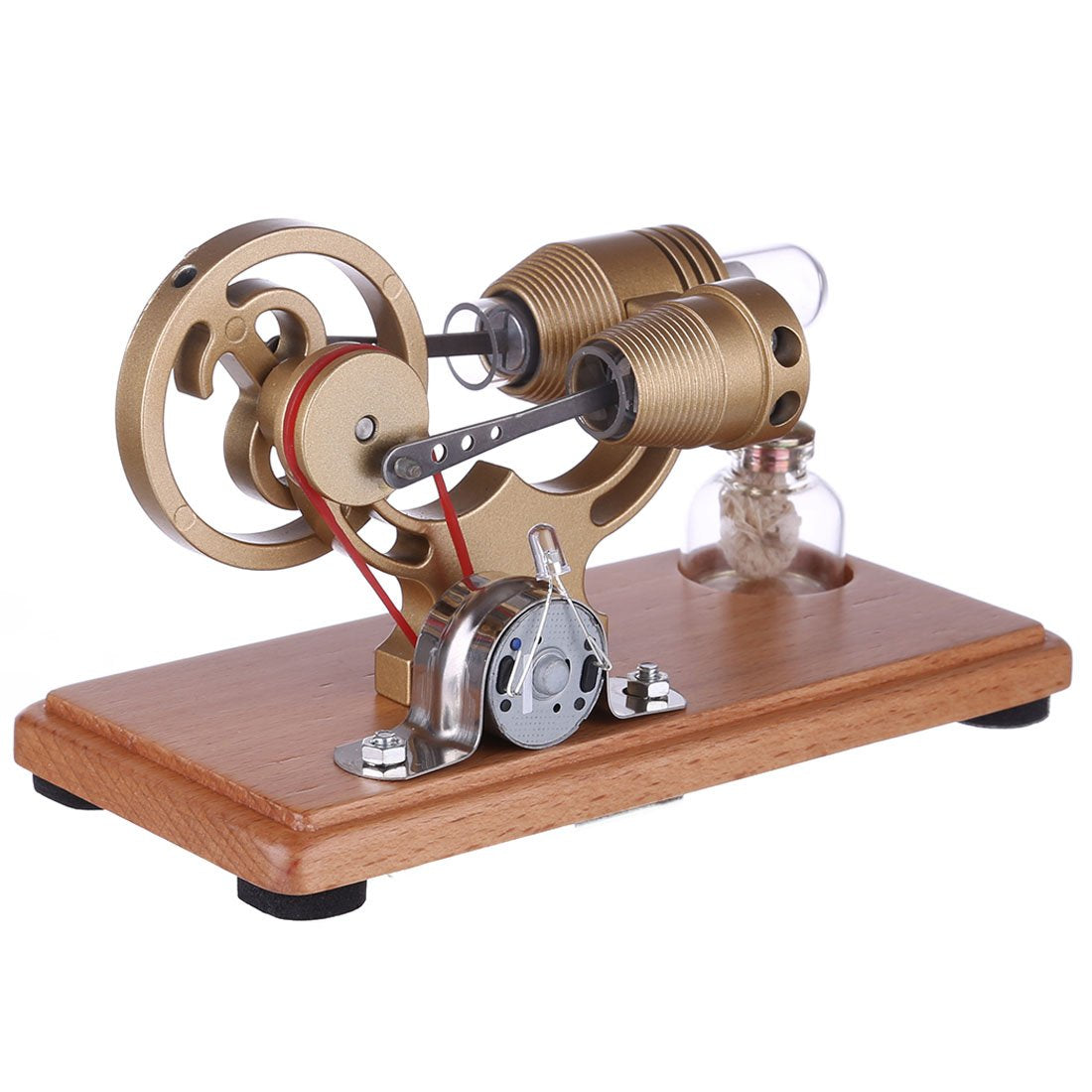 DIY γ-shape Assembly Led Stirling Engine Kit Generator Sterling Model