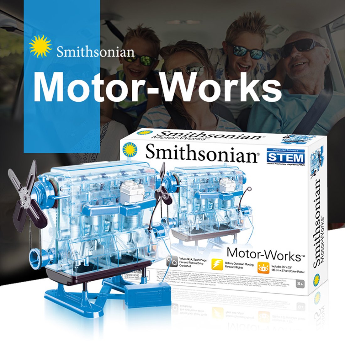 DIY Inline 4-cylinder L4 Car Engine Assembly Model Kit STEM Educationa