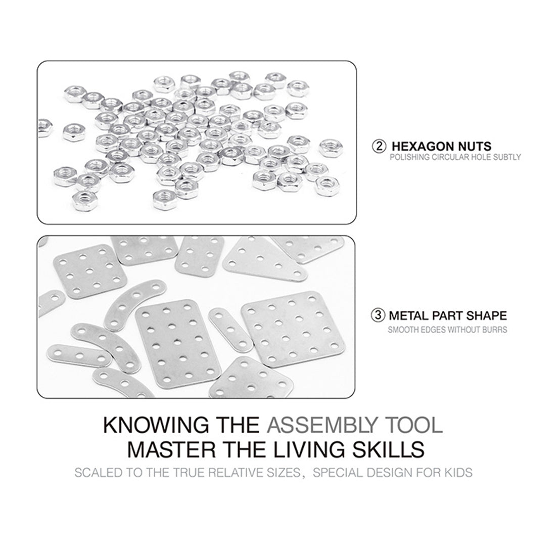 DIY Metal Assembly Model Engineering Construction Vehicle Toy 2544Pcs