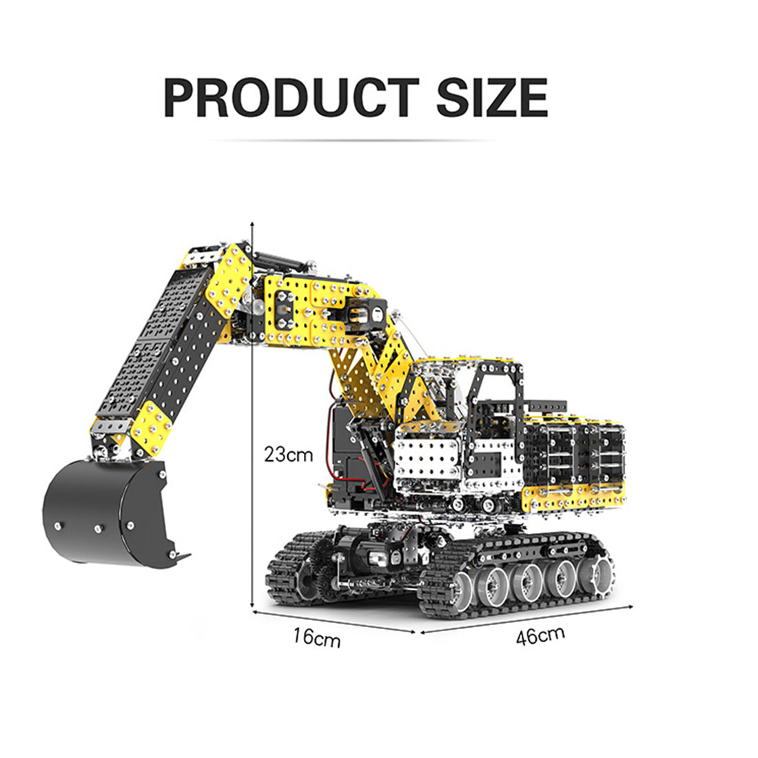 DIY Metal Assembly Model Engineering Construction Vehicle Toy 2544Pcs