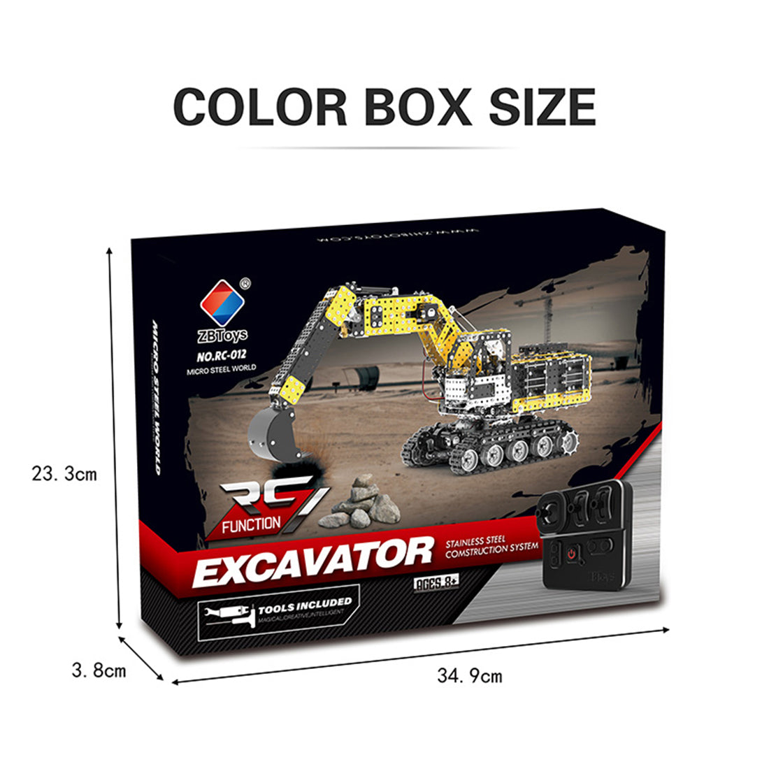 DIY Metal Assembly Model Engineering Construction Vehicle Toy 2544Pcs