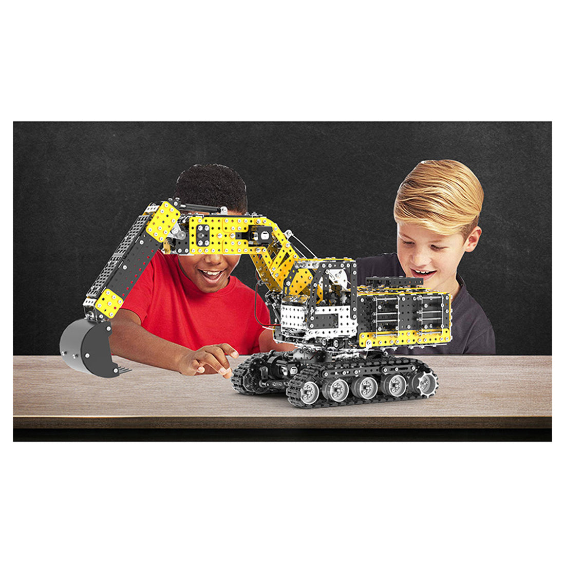 DIY Metal Assembly Model Engineering Construction Vehicle Toy 2544Pcs