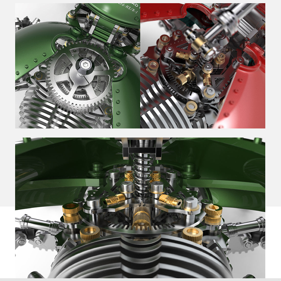 Large Dynastes Hercules Beetle with Long Horn 3D Metal Model Kits Asse