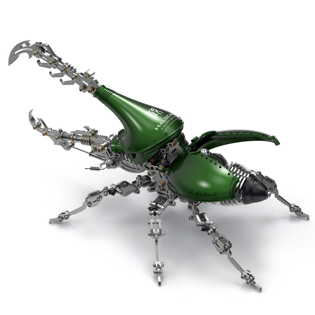 Large Dynastes Hercules Beetle with Long Horn 3D Metal Model Kits Asse