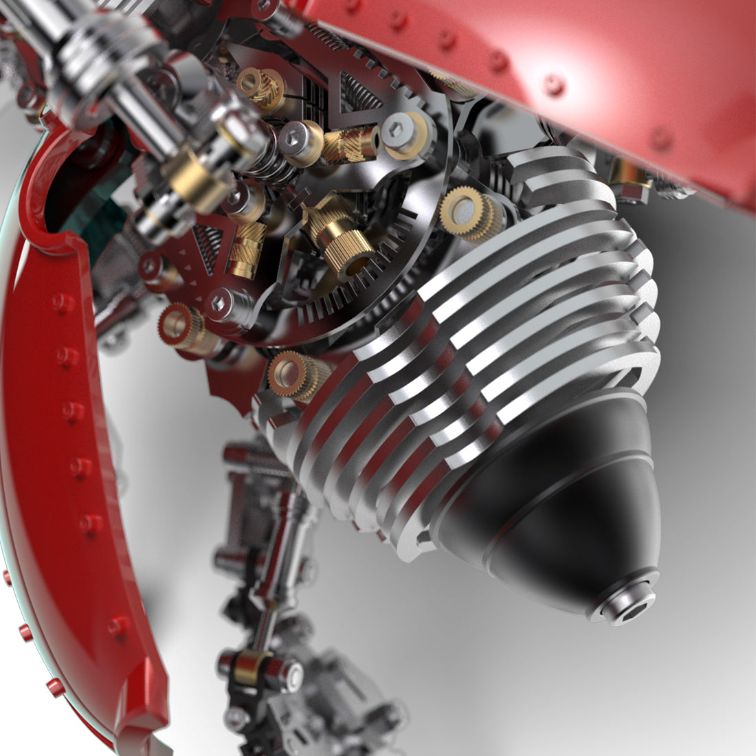 Large Dynastes Hercules Beetle with Long Horn 3D Metal Model Kits Asse