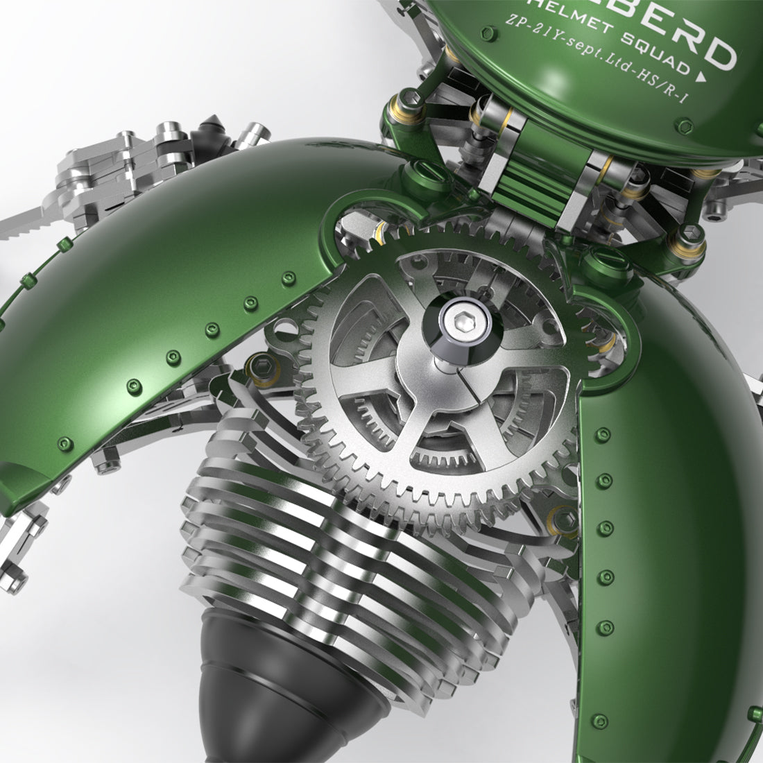 Large Dynastes Hercules Beetle with Long Horn 3D Metal Model Kits Asse