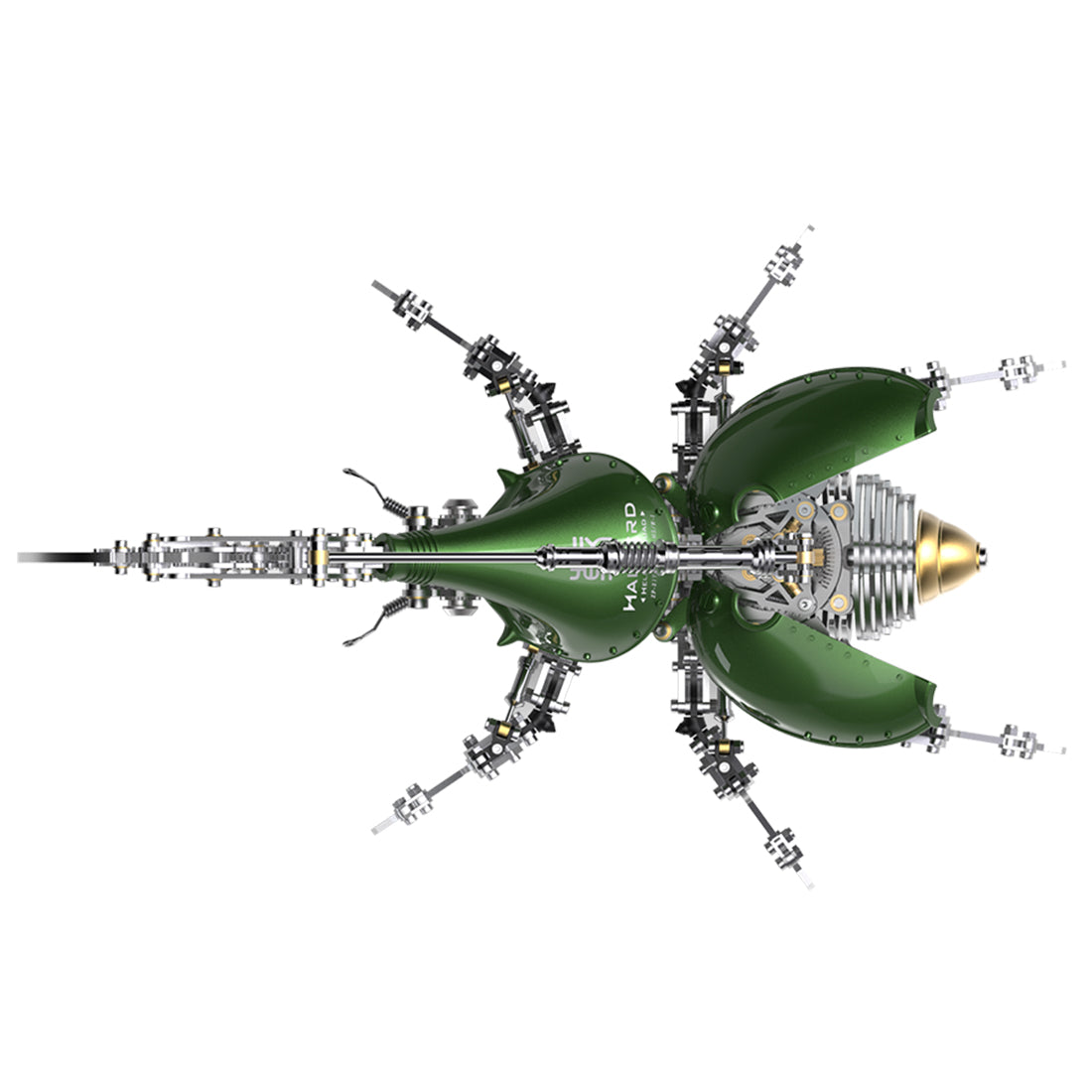 Large Dynastes Hercules Beetle with Long Horn 3D Metal Model Kits Asse