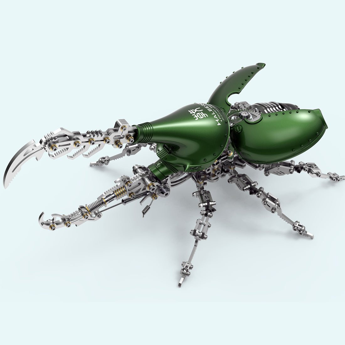 Large Dynastes Hercules Beetle with Long Horn 3D Metal Model Kits Asse