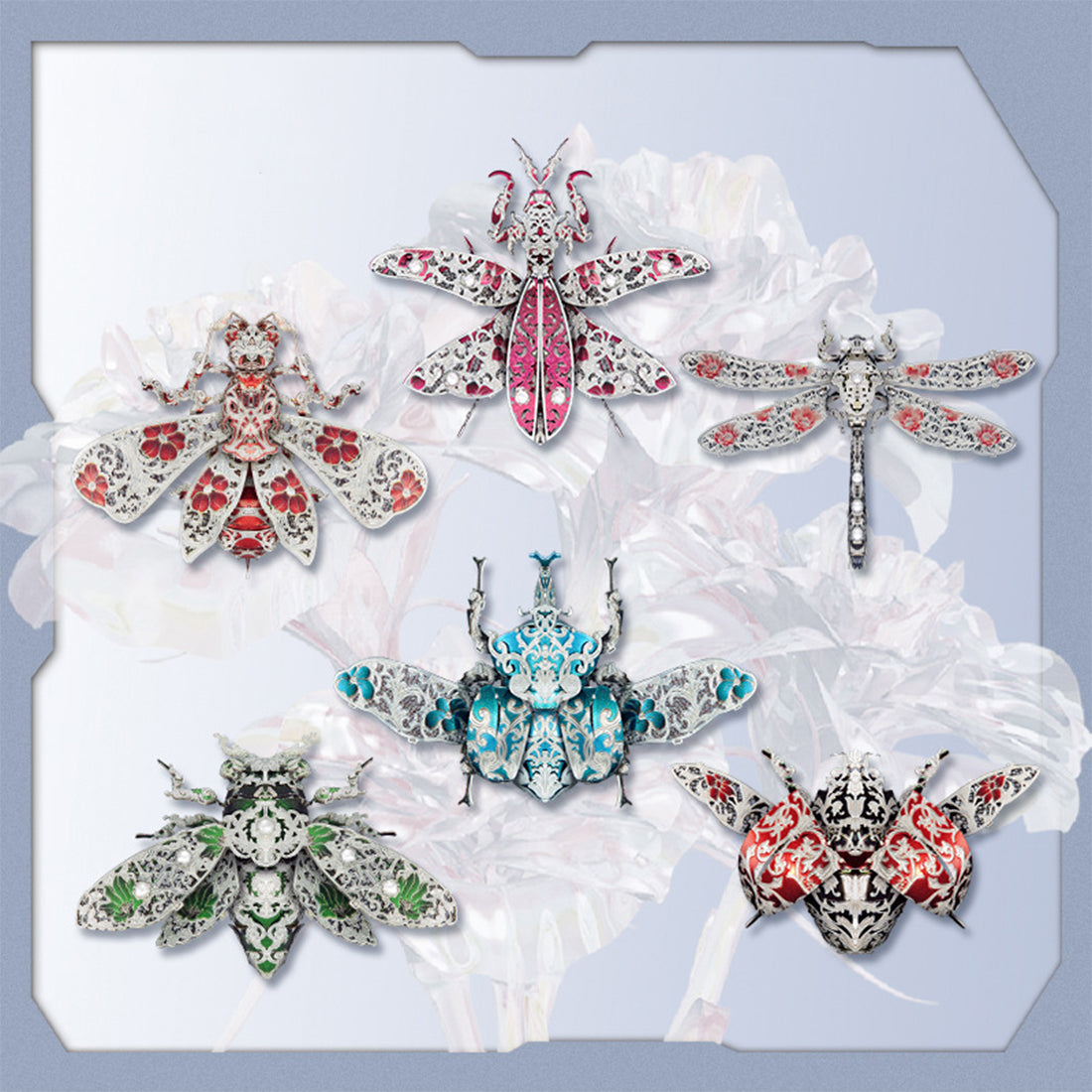 GEMSECT 3D Metal Insect Model Kits DIY Assembly Puzzle Laser Cut Jigsa