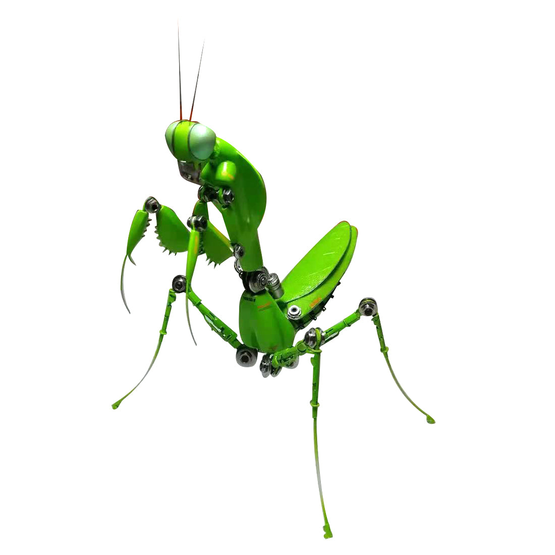 Green Mantis Steampunk Bug Assembled Model Kits Metal 3D Sculpture Cra