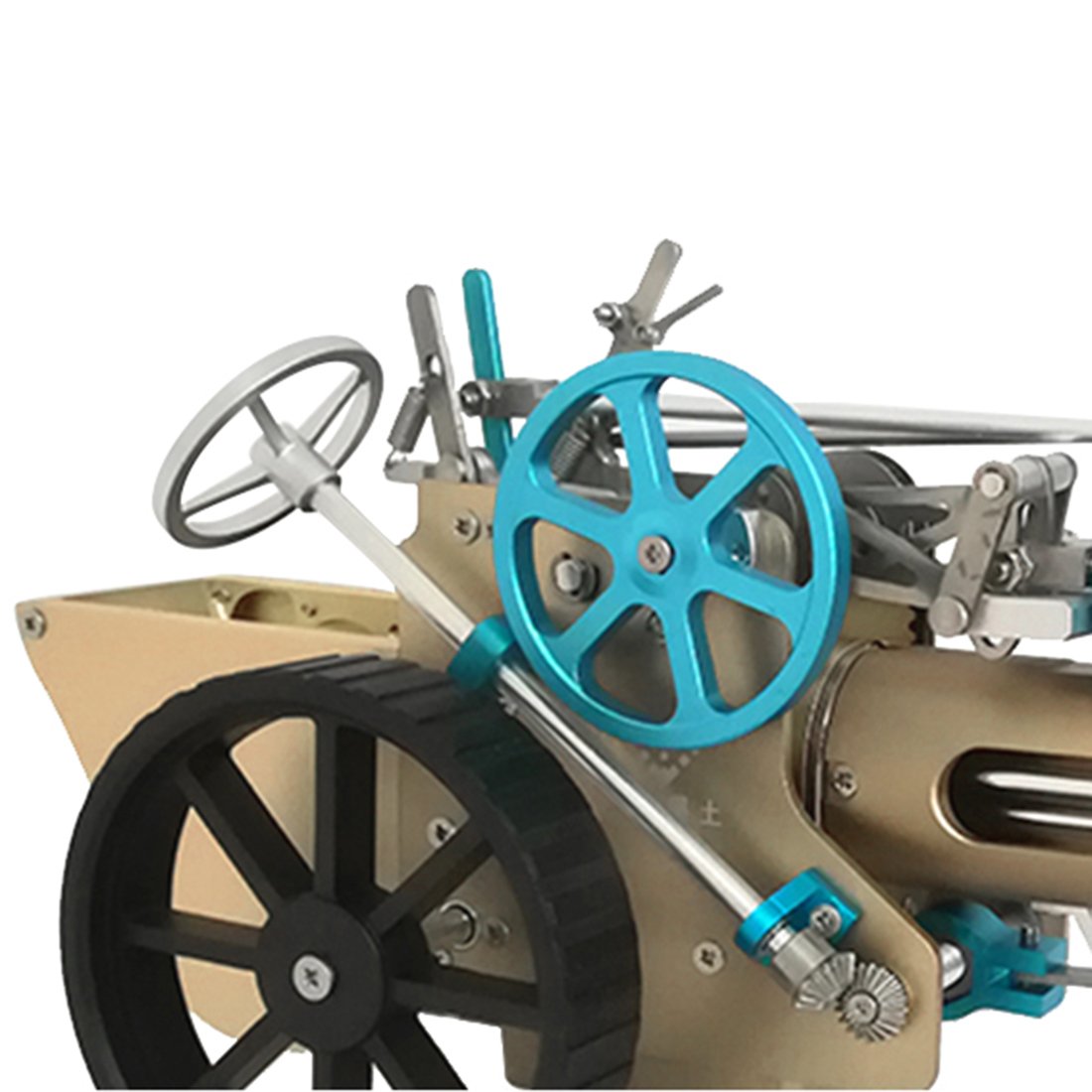 Metal Assembly One Cylinder Electric Steam Car Model Toy for Adult