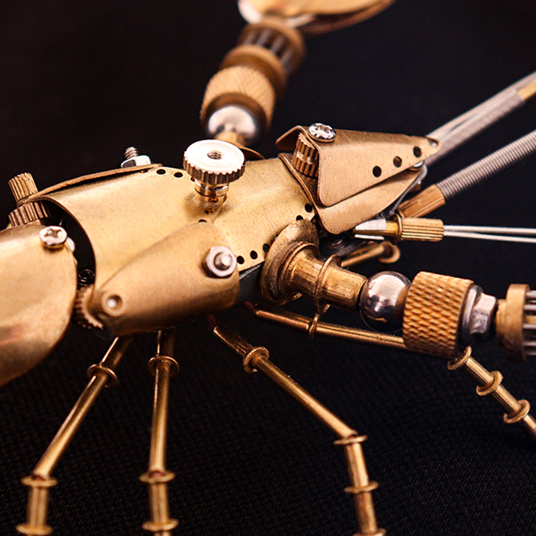 Metal Brass Lobster Animal Model Handmade Assembled Crafts for Collect