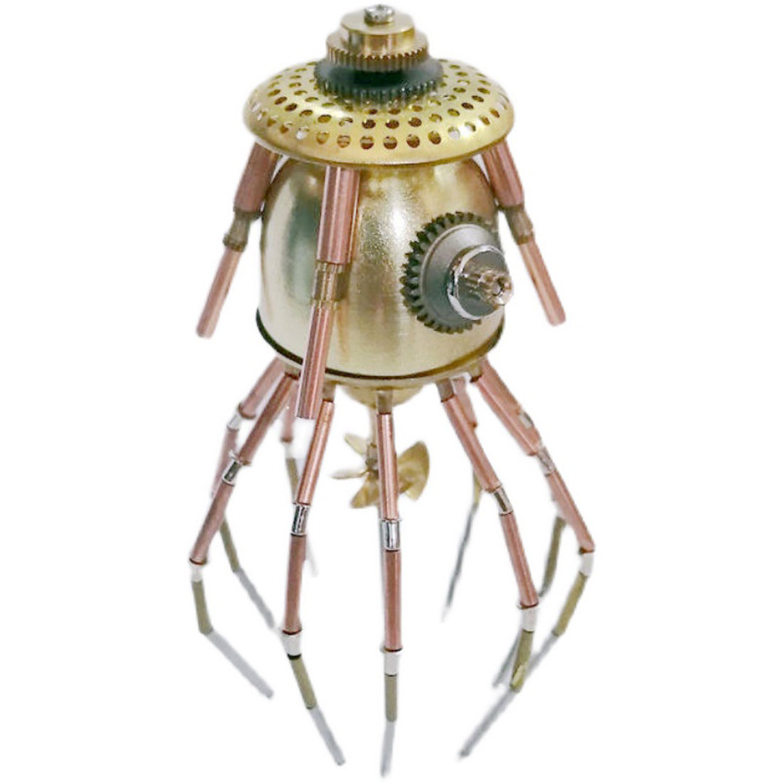 Metal Handmade Steampunk Mechanical Puzzle Jellyfish Assembly Model