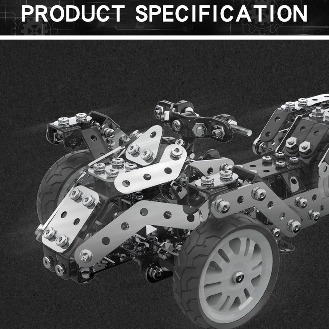 Motorcycle Assembly Model DIY Inverted Tricycle Puzzle Toy Screw Kit