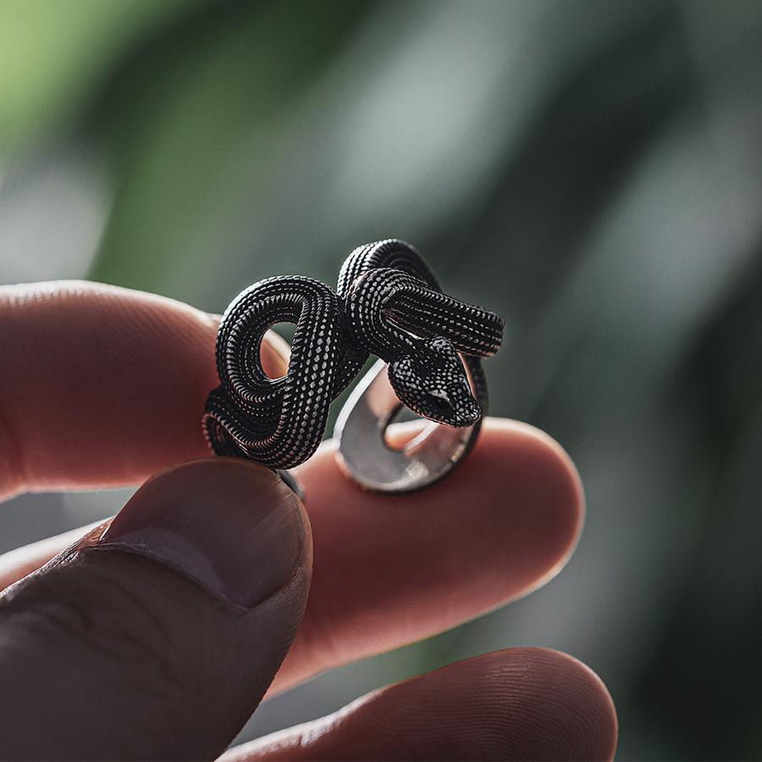 Steampunk Silver Viper Ring