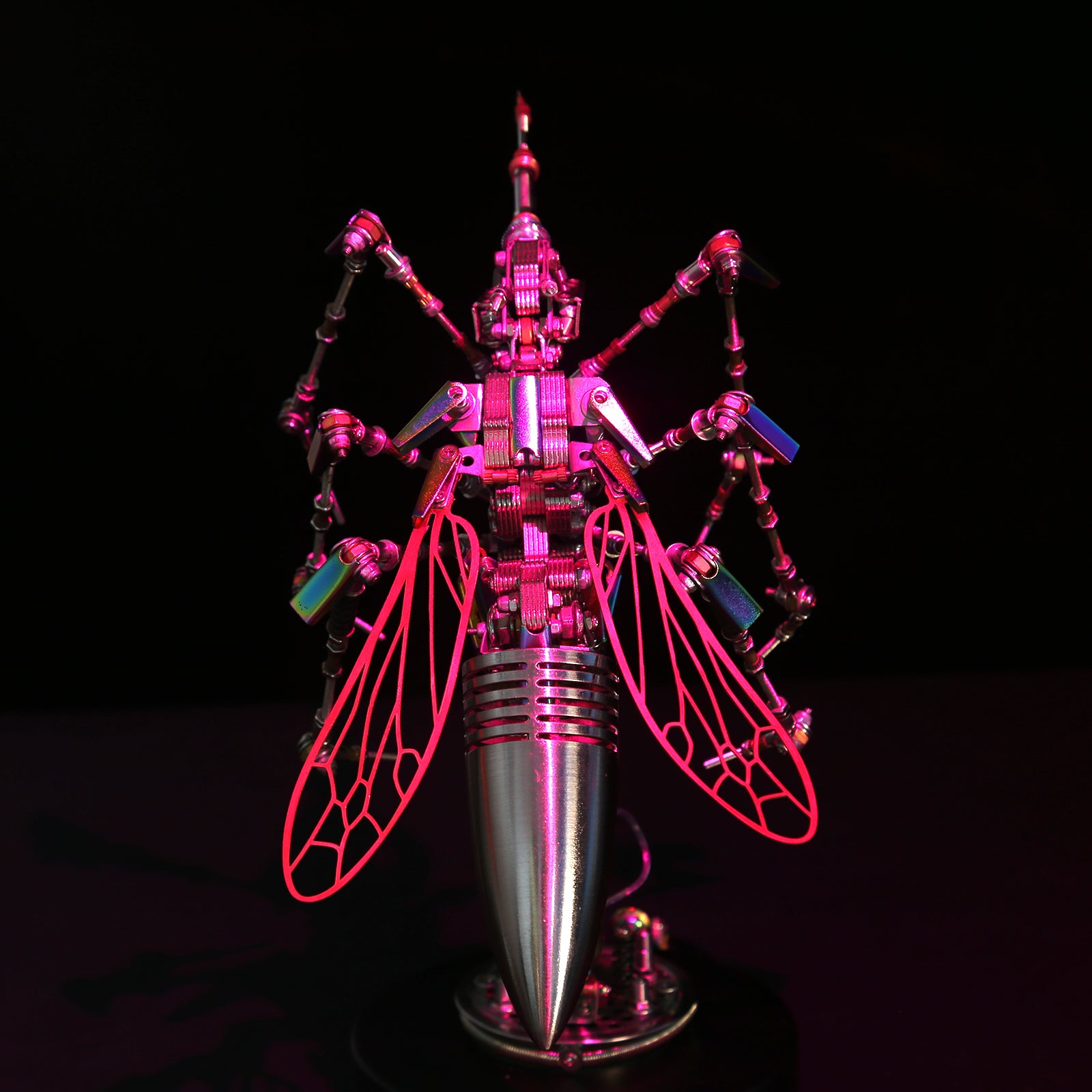 Steampunk Big Mosquito Insect Model Kit Metal Art Insect Statue-Blood0