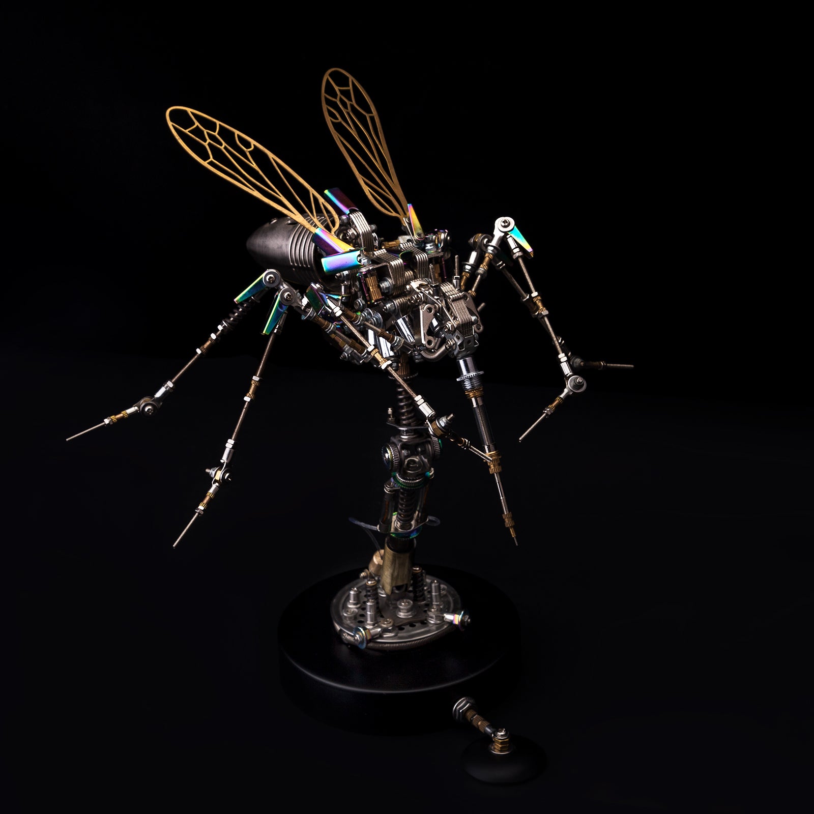 Steampunk Big Mosquito Insect Model Kit Metal Art Insect Statue-Blood0