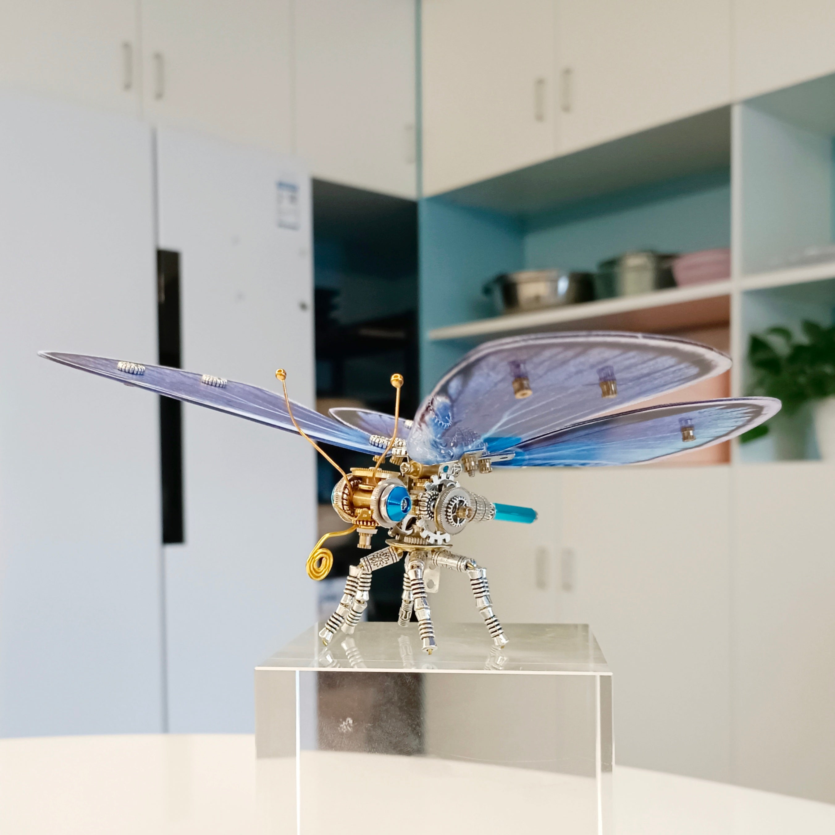 Steampunk Blue Morpho Butterfly 3D Metal Model Kits for Adults