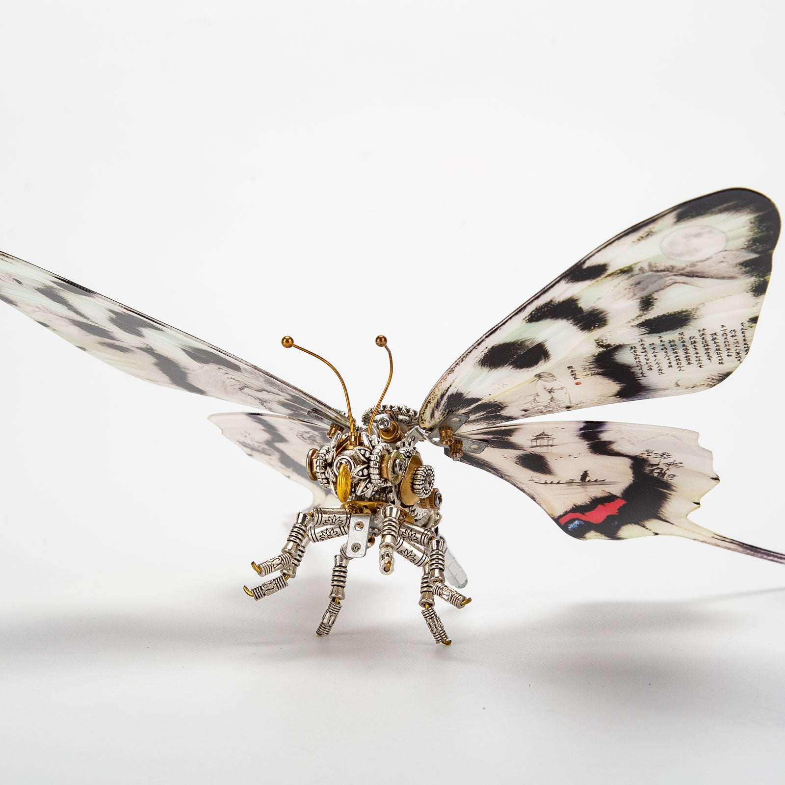 Steampunk Dragon Swallowtail Butterfly Metal Model Kits with Landscape