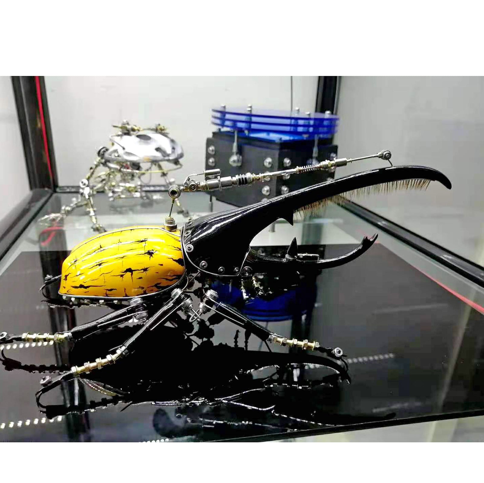 Steampunk Dynastes Bug Mechanical Model Kits Metal Sculpture Crafts