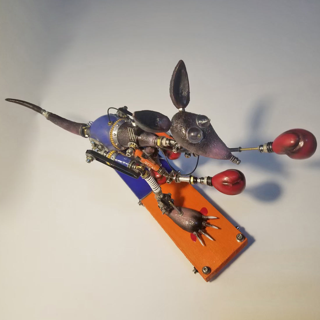 Steampunk Mechanical Metal Kangaroo Boxer Assembled Model Kits Animal