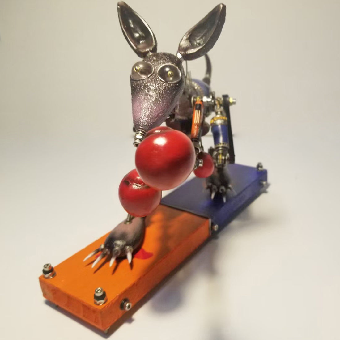Steampunk Mechanical Metal Kangaroo Boxer Assembled Model Kits Animal