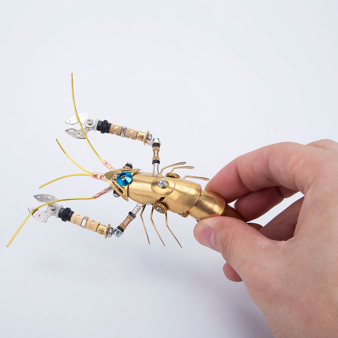 Steampunk Metal Mini Lobster DIY Assembly Model Building Kit for Child